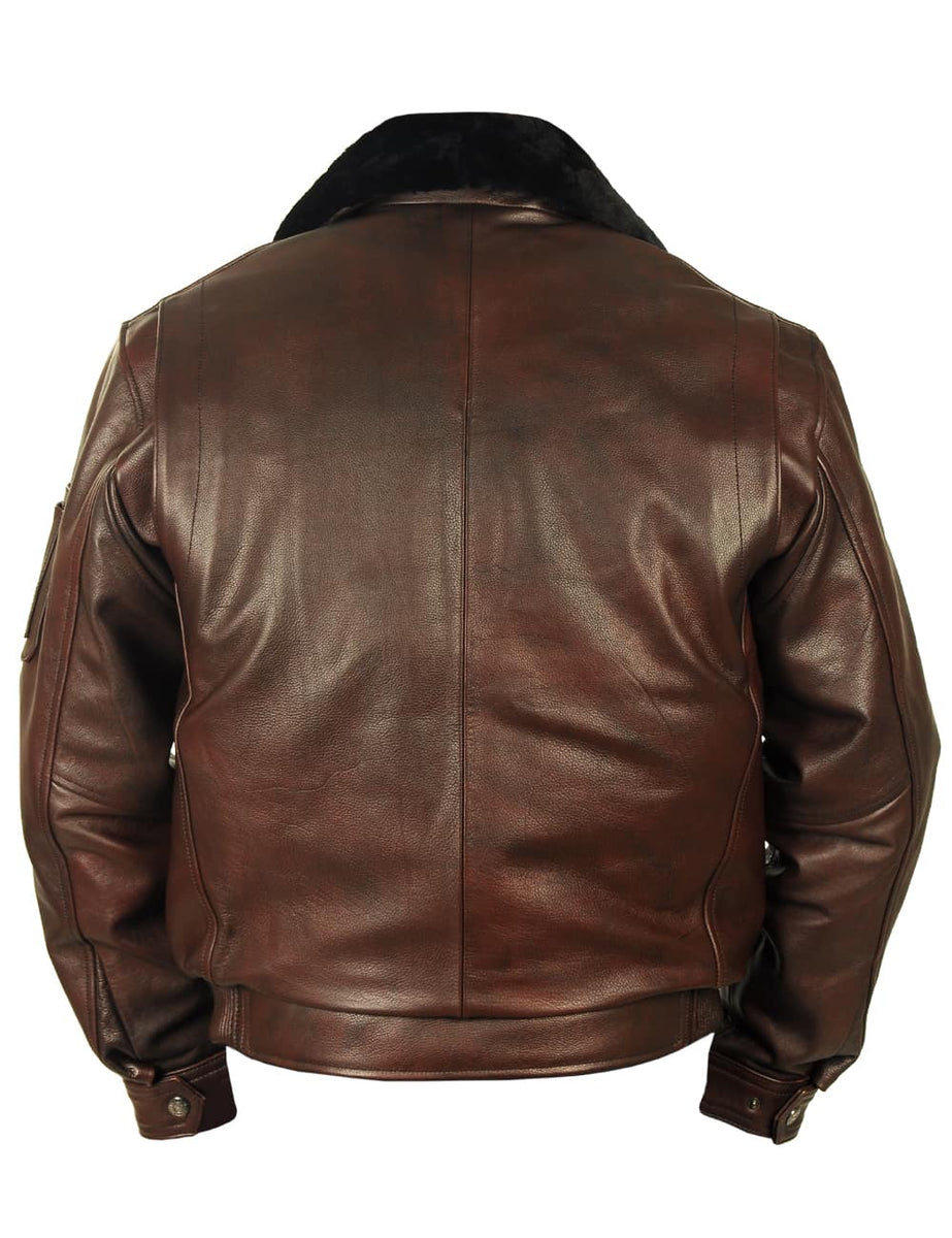 Top Gun 2 Flight Leather Jacket red brown Art. 121 | Vintage Leder