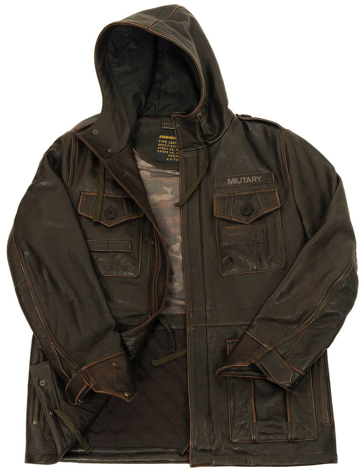 M65 Cap Field Leather Jacket brown Art. 551 | Vintage Leder