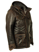 M65 Cap Field Leather Jacket brown Art. 551 | Vintage Leder