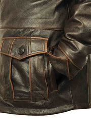M65 Cap Field Leather Jacket brown Art. 551 | Vintage Leder