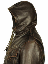 M65 Cap Field Leather Jacket brown Art. 551 | Vintage Leder