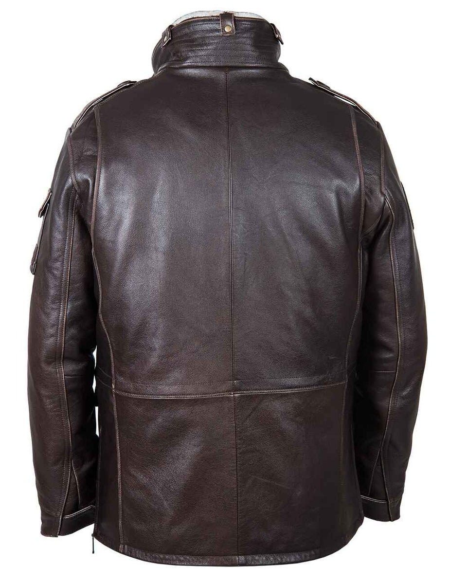 М65 Sniper Leather Jacket with liner brown Art. 553 | Vintage Leder